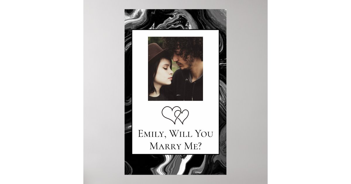 Personalized Will You Marry Me Poster | Zazzle
