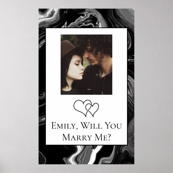 Personalized Will You Marry Me Poster | Zazzle