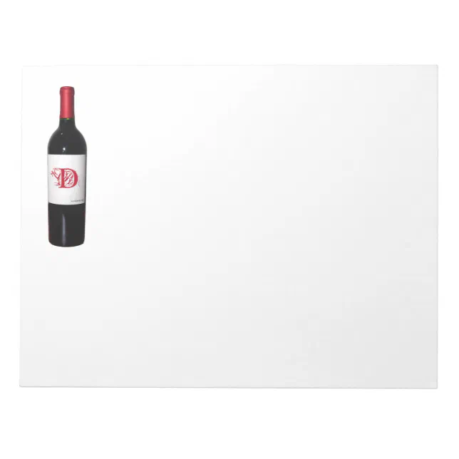 Personalized Wine Bottle Notepad | Zazzle