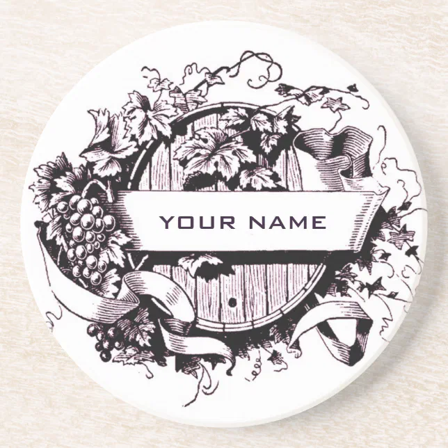 Personalized Wine coasters | Zazzle