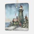 Personalized Wintery Lighthouse Nautical Christmas Ceramic Ornament ...