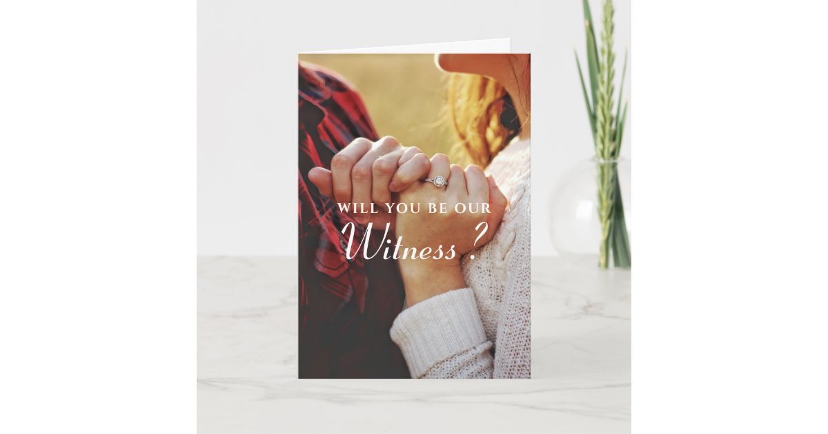 Personalized Witness, Wedding Card | Zazzle