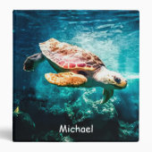 Personalized Wonderful Sea Turtle Ocean Life Binder | Zazzle