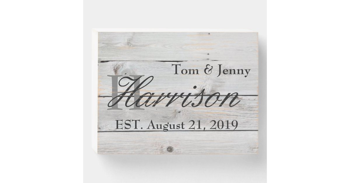 Personalized Wooden Box Sign | Zazzle