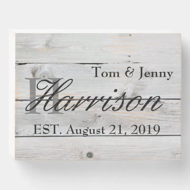 Personalized Wooden Box Sign | Zazzle