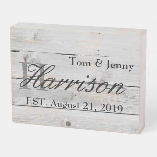 Personalized Wooden Box Sign | Zazzle