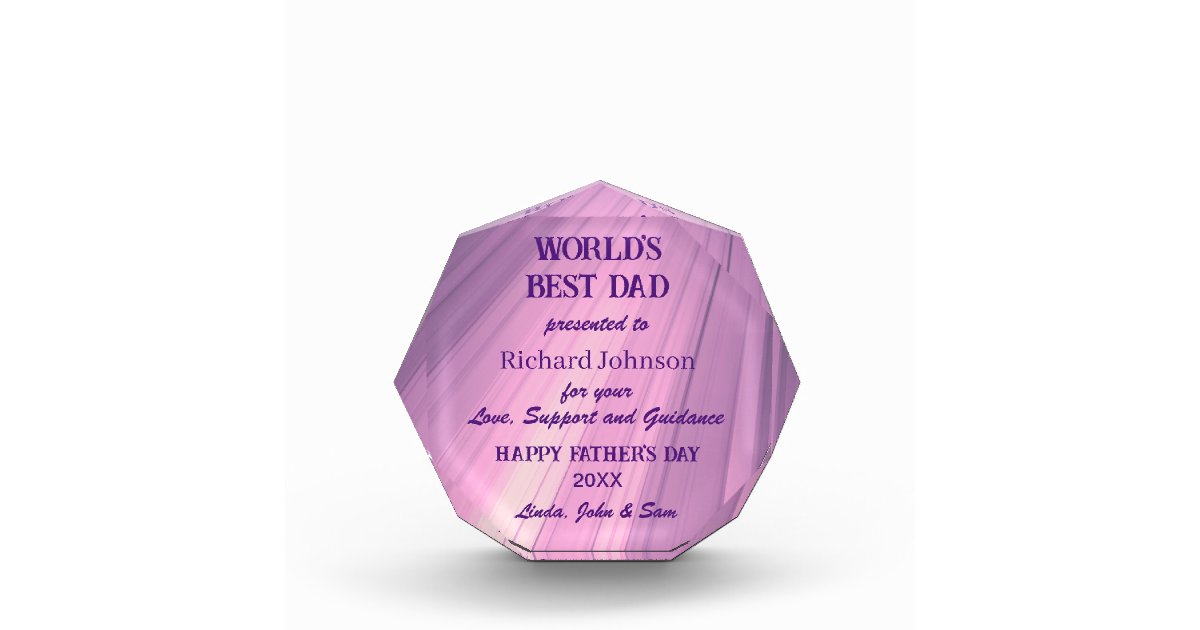 Personalized World's Best Dad Award | Zazzle