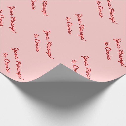 Personalized wrapping paper | Custom message text | Zazzle