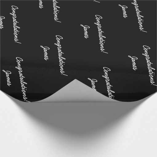 Personalized wrapping paper for congratulations | Zazzle