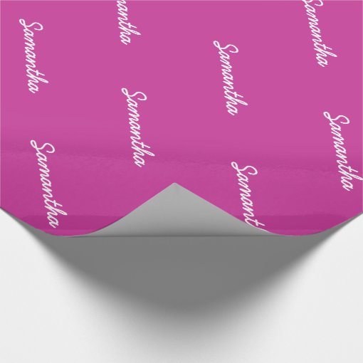 Personalized wrapping paper with custom name | Zazzle