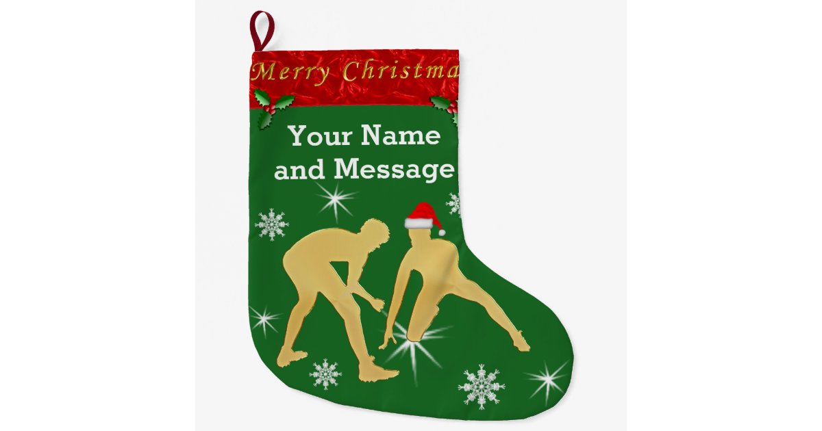 Personalized Wrestling Christmas Stockings | Zazzle