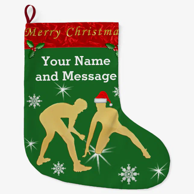 Personalized Wrestling Christmas Stockings | Zazzle