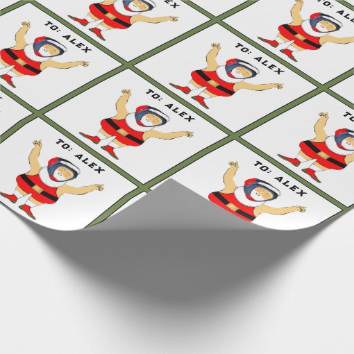 Personalized Wrestling Christmas Wrapping Paper | Zazzle