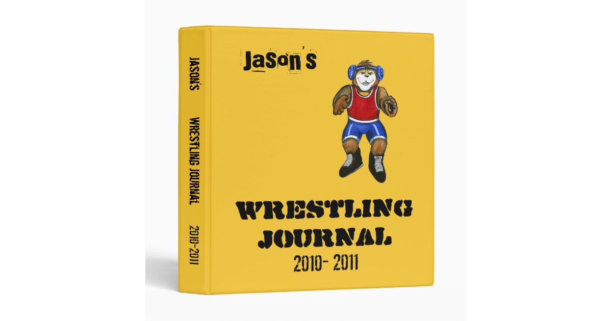 Personalized Wrestling Journal Binder | Zazzle