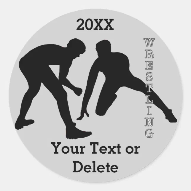 Personalized Wrestling Stickers for Boys | Zazzle