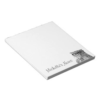 Personalized writing notepads with cute owl | Zazzle