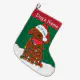 Personalized Xmas Lights Red Goldendoodle Large Christmas Stocking | Zazzle