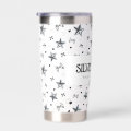Personalized Y2K Metallic Star Black Ribbon Heart Insulated Tumbler ...