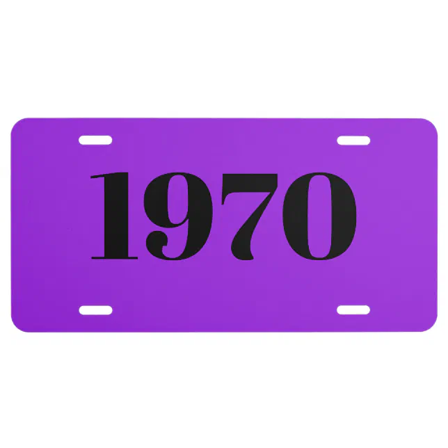 Personalized Year Number car License Plate | Zazzle