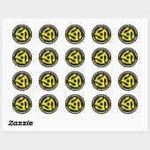 Personalized Yellow 45 Record Insert Classic Round Sticker | Zazzle