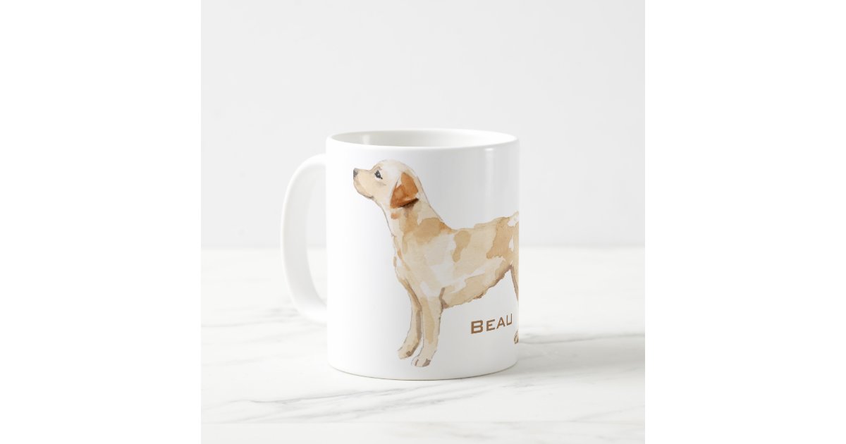 Personalized Yellow Lab Silhouette Coffee Mug | Zazzle