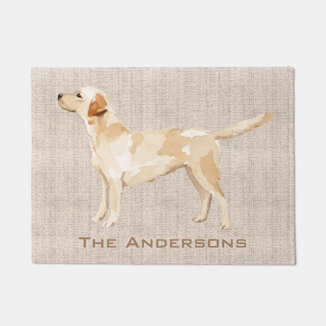 Personalized Yellow Lab Silhouette Doormat | Zazzle