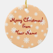 Personalized Yellow Labrador Cartoon Christmas Ceramic Ornament | Zazzle