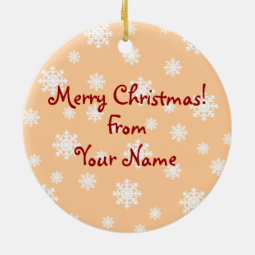 Personalized Yellow Labrador Cartoon Christmas Ceramic Ornament | Zazzle