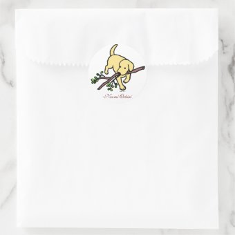 Personalized Yellow Labrador Cartoon Stickers | Zazzle
