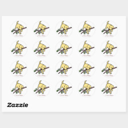 Personalized Yellow Labrador Cartoon Stickers | Zazzle