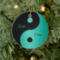 Personalized Yin-Yang Holiday Christmas Ornament | Zazzle