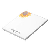 Personalized Yoga Instructor Sunflower Notepad | Zazzle