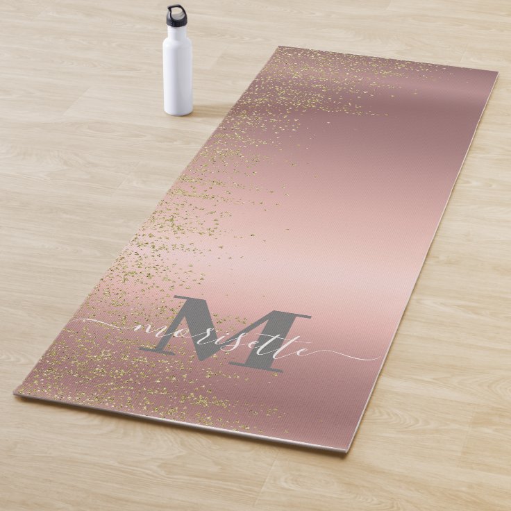 Personalized Yoga Mat with name and initial | Zazzle