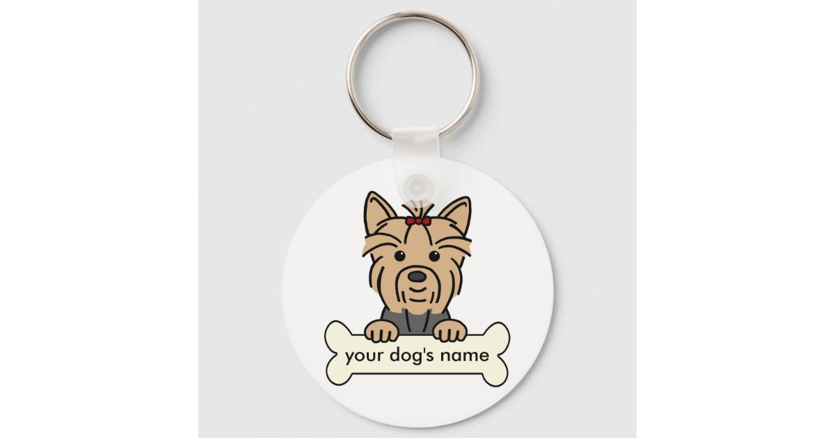 Personalized Yorkie Keychain | Zazzle