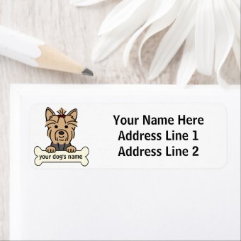 Personalized Yorkie Label | Zazzle