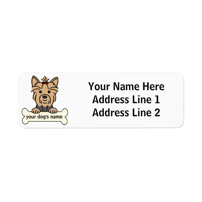 Personalized Yorkie Label | Zazzle
