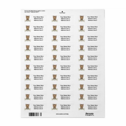 Personalized Yorkie Label | Zazzle