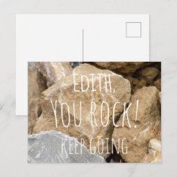 Personalized/ You Rock, Keep Going Postcard | Zazzle