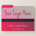 Personalized Your Logo Text Set of File Folders | Zazzle