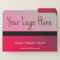 Personalized Your Logo Text Set of File Folders | Zazzle