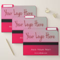 Personalized Your Logo Text Set of File Folders | Zazzle