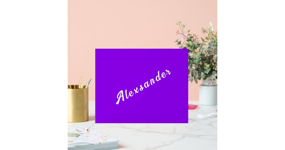 Personalized Your Name Custom Colors and Fonts Acrylic Sign | Zazzle