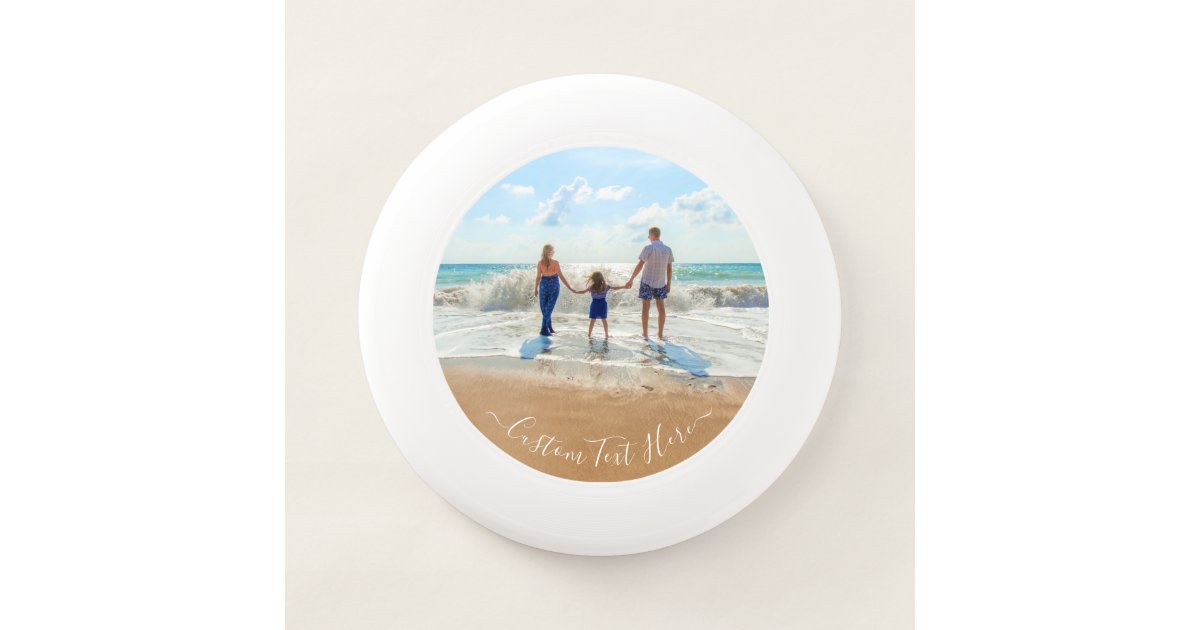 Personalized Your Photo Frisbee with Custom Text | Zazzle