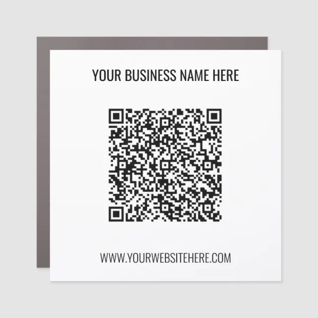 Personalized Your QR Code Custom Text Car Magnet | Zazzle