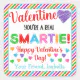 Personalized You're a Real Smartie Valentine's Day Square Sticker | Zazzle