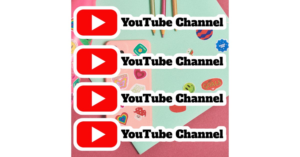 Personalized Youtube Channel Handle Social Media Sticker | Zazzle
