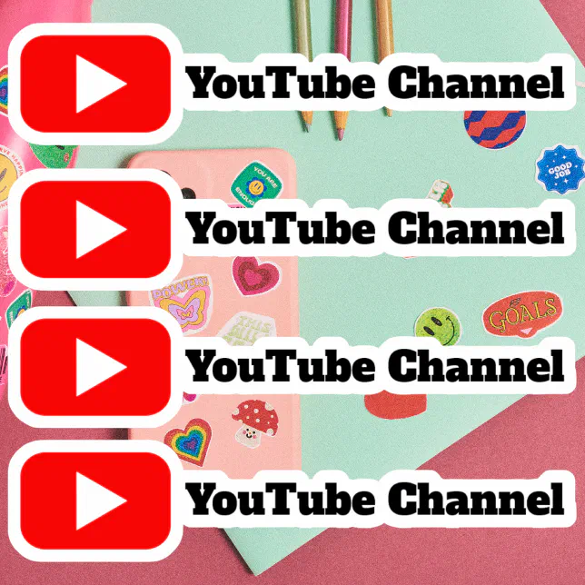 Personalized Youtube Channel Handle Social Media Sticker | Zazzle