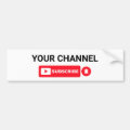 Personalized Youtube Channel Name Custom Bumper Sticker | Zazzle