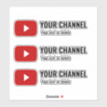 Personalized Youtube Channel Name Custom Sticker | Zazzle