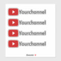 Personalized Youtube Channel Name Custom Vinyl Sticker | Zazzle
